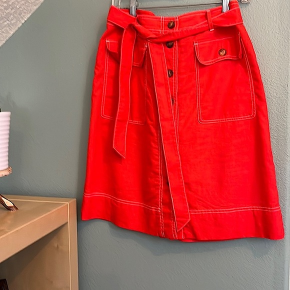 J. Crew | Skirts | Aline Stitch Detail Belted Skirt | Poshmark